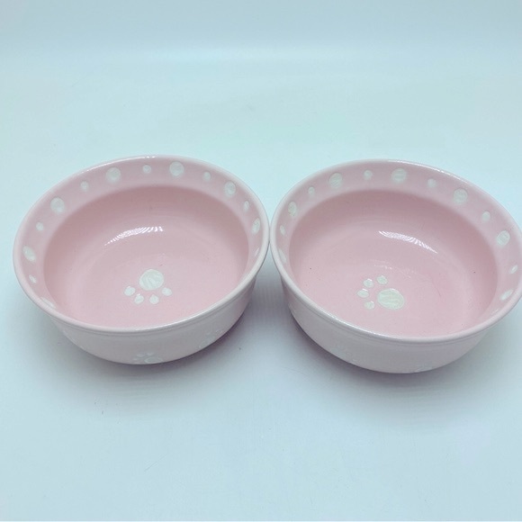 Signature | Cat | Signature Pink Paws Fish Animal Dishes | Poshmark